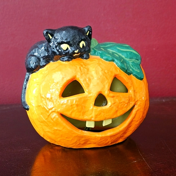 Vintage | Accents | Vintage 97s Handmade Halloween Black Cat And ...